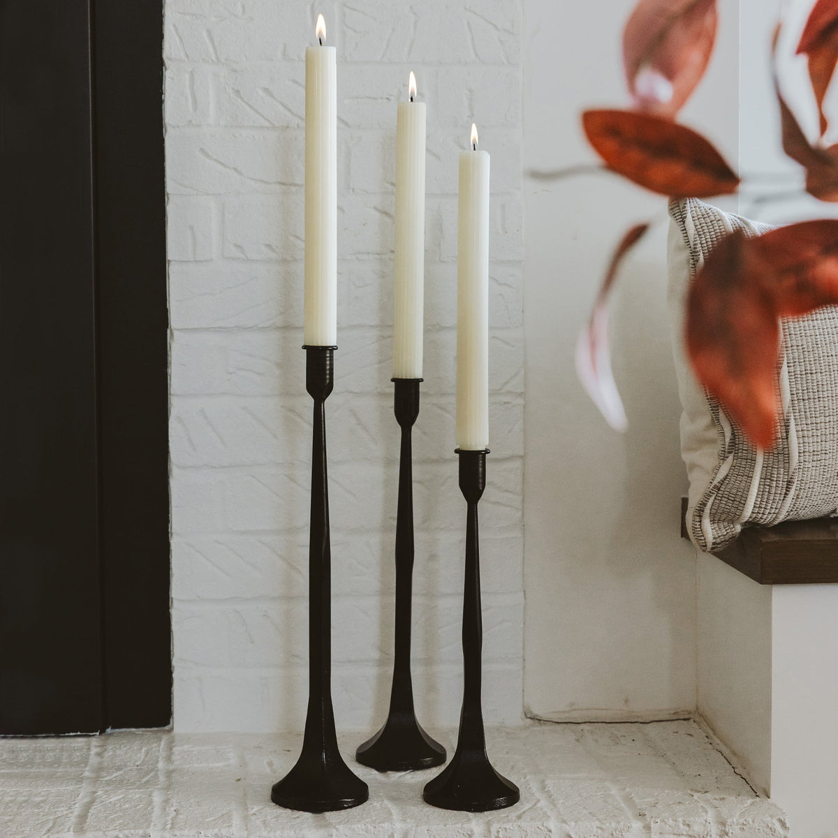 Cast Iron Taper Candle Holders
